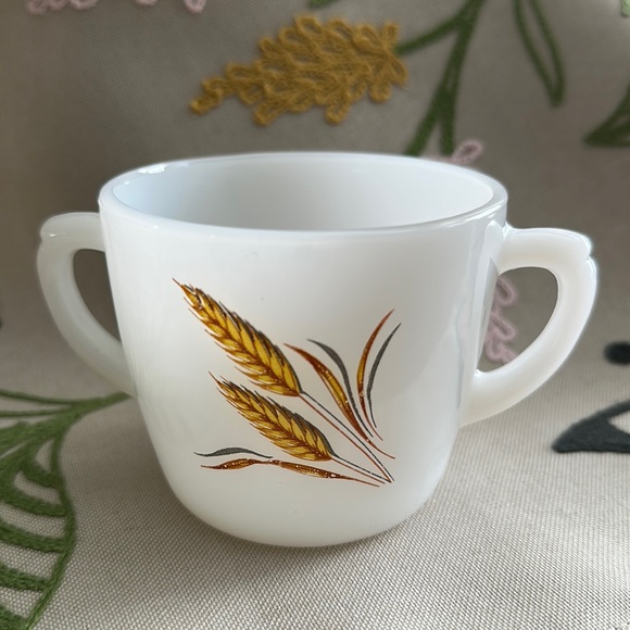 Fire King Ware | Kitchen | Fire King Vintage Wheat Pattern Sugar Usa ...